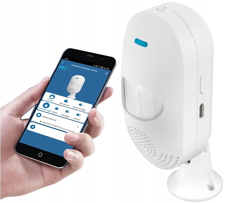 CZUJNIK RUCHU BEZPRZEWODOWY PIR TUYA ALARM SYRENA (CR2) • Cena, Opinie ...