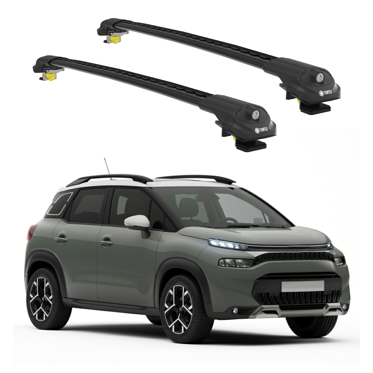 TURTLE BAGAŻNIK DACHOWY AIR-1 do CITROEN C3 AIRCROSS 2018 - 2024 Czarny ... TURTLE BAGAŻNIK DACHOWY AIR-1 do CITROEN C3 AIRCROSS 2018 - 2024 Czarny ...