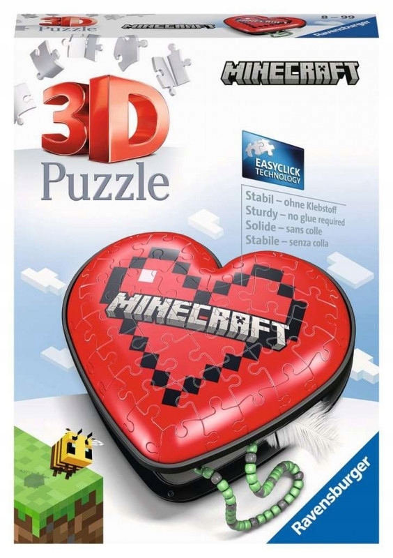 Puzzle 3D Serce Minecraft Ravensburger (4005556112852) • Cena, Opinie ...