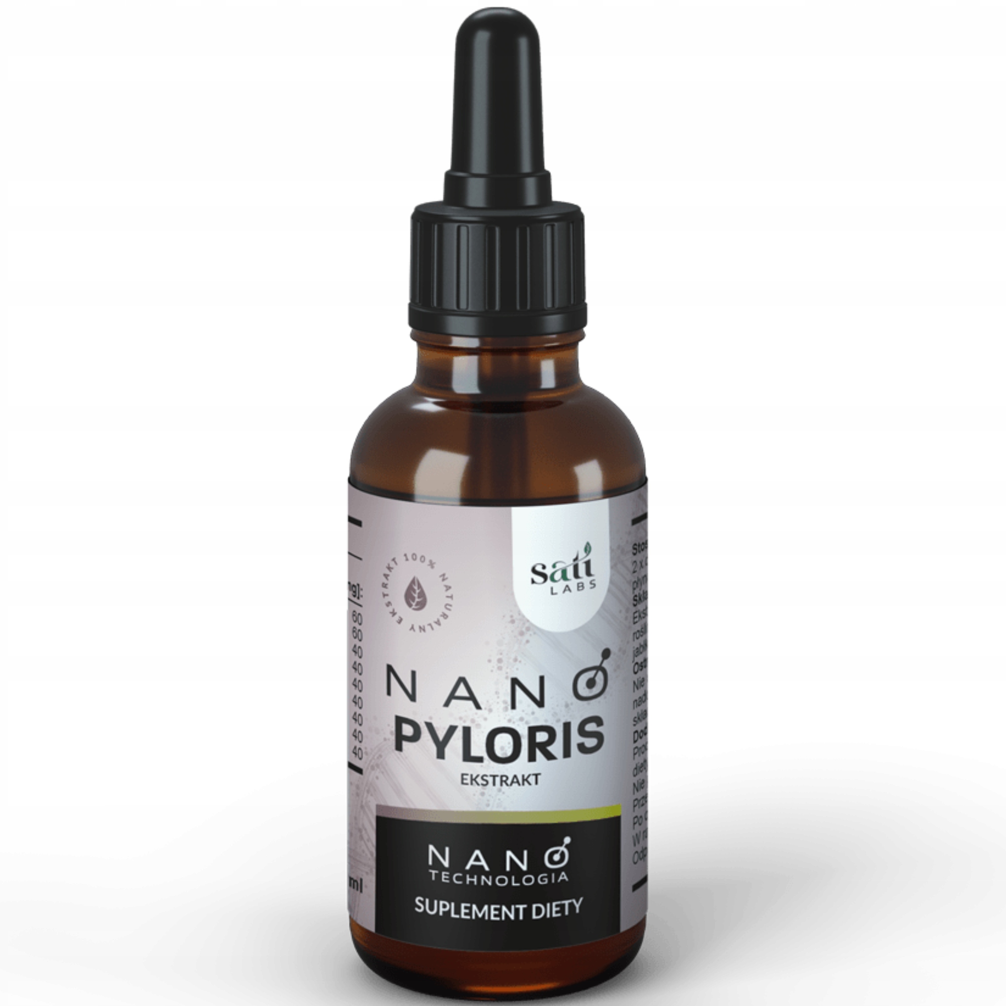 SATI Labs NANO PYLORIS Helicobacter Pylori 9 Ekstraktów Ziołowych 50 ml ...