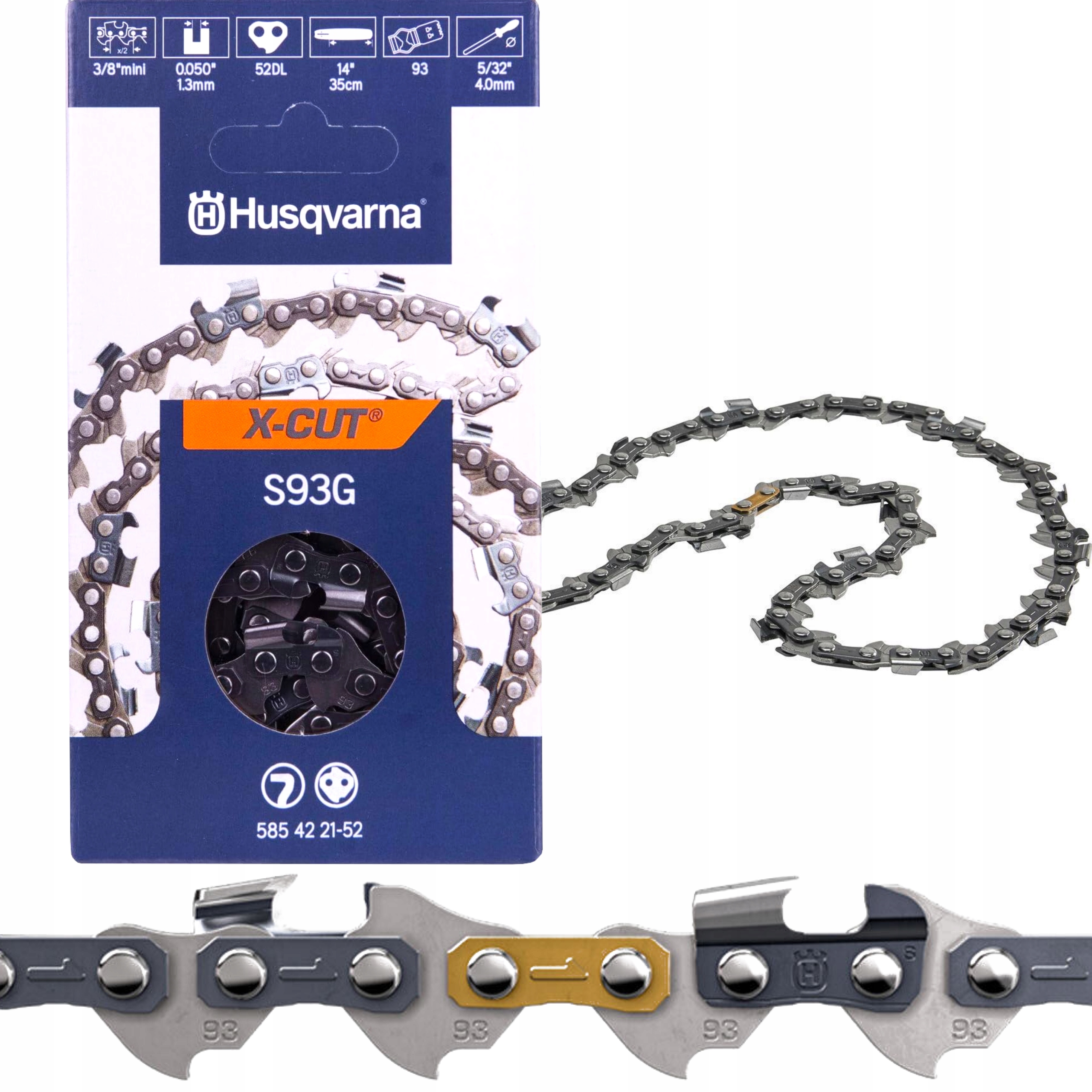 ŁAŃCUCH X-CUT HUSQVARNA S93G 3/8" 1,3 MM 52 OG. • Cena, Opinie • Części i akcesoria 15047263833 ...
