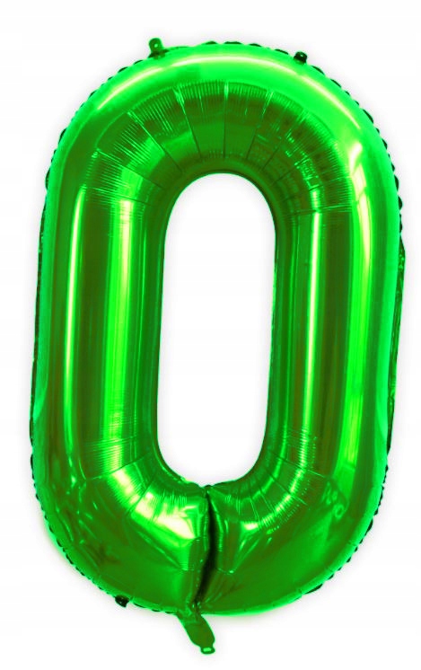 BALON foliowy cyfra zero zielona 0 urodziny 100 cm (5908454832510 ...