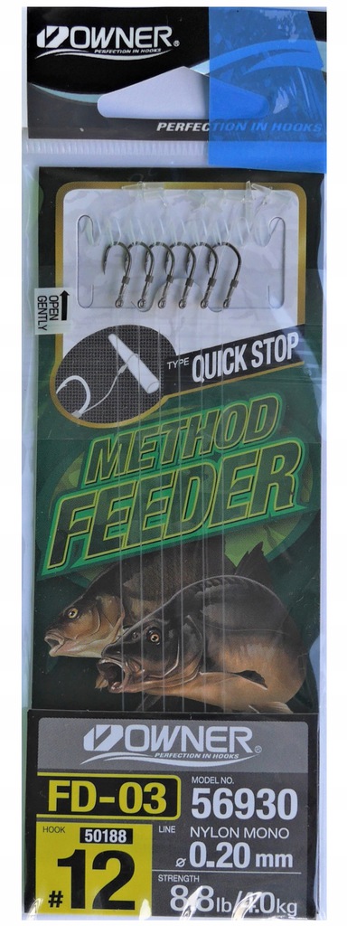 Haczyki gruntowe, z przyponem, z zadziorem Owner FD-03 56930 6 szt. - 4953873468001 ...