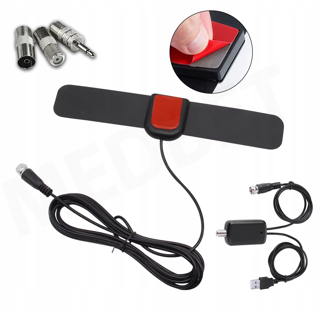 ANTENA RADIOWA FM ZE WZMACNIACZEM DO KINA WIEŻY RADIO TELEFON + 4 ADAPTERY - Sklep, Opinie, Cena ...