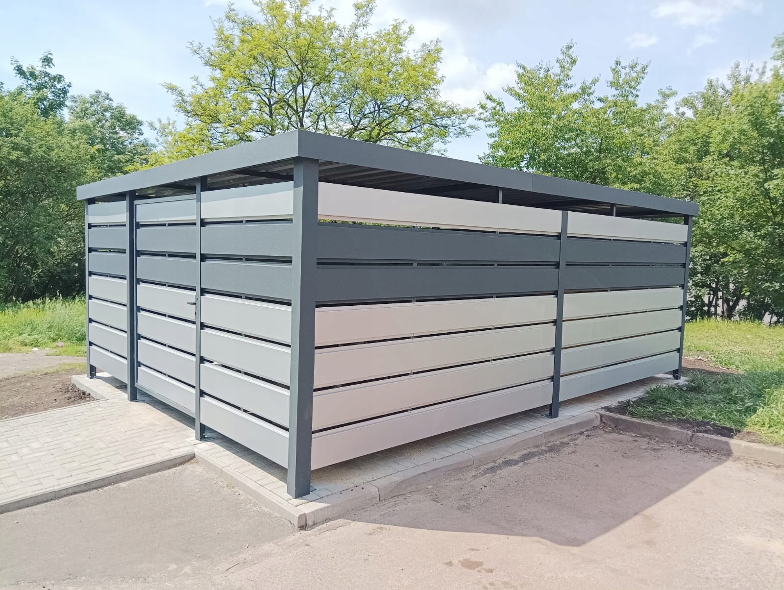 wiata śmietnikowa Producent (Panelowa) • Cena, Opinie • Wiaty ...