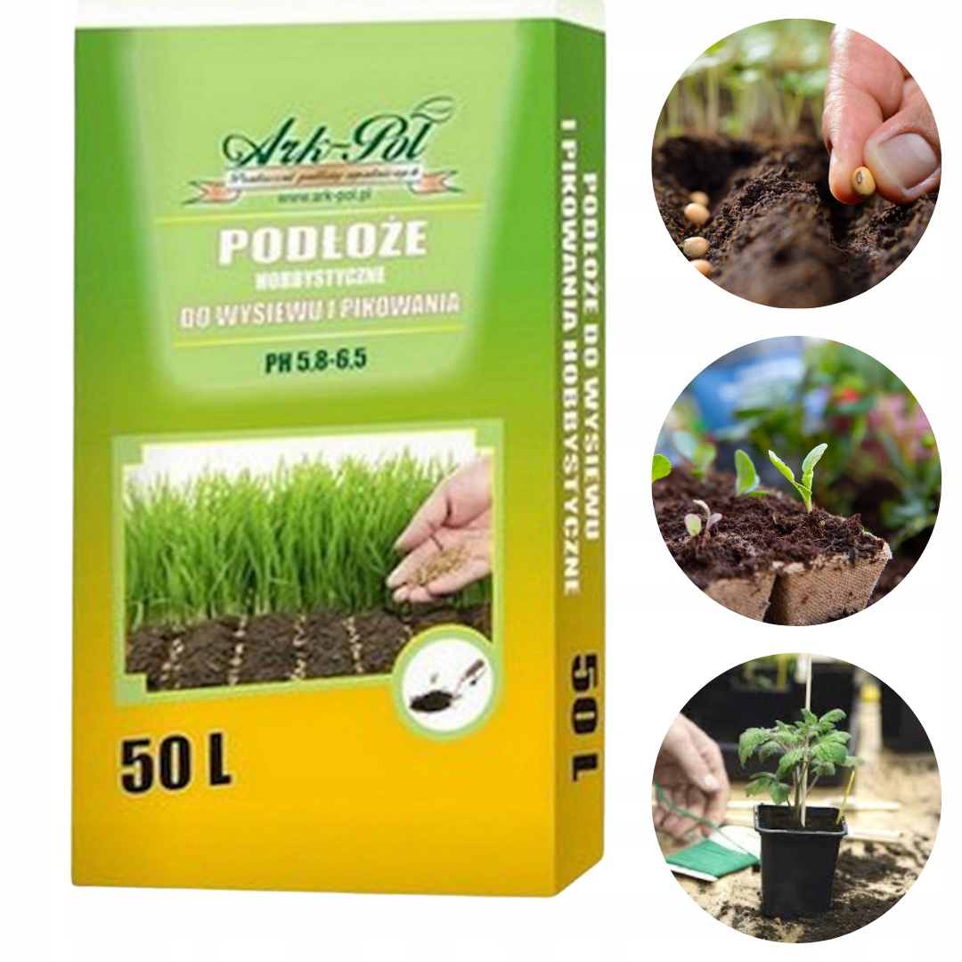 Podłoże do siewu i pikowania rozsady 50L Ark-Pol • Cena, Opinie - Allegro