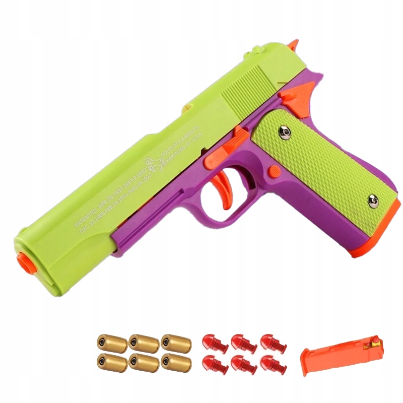 TIKTOK FIDGET TOY PISTOLET COLT M1991 REPLIKA REALISTYCZNY stressshot ...