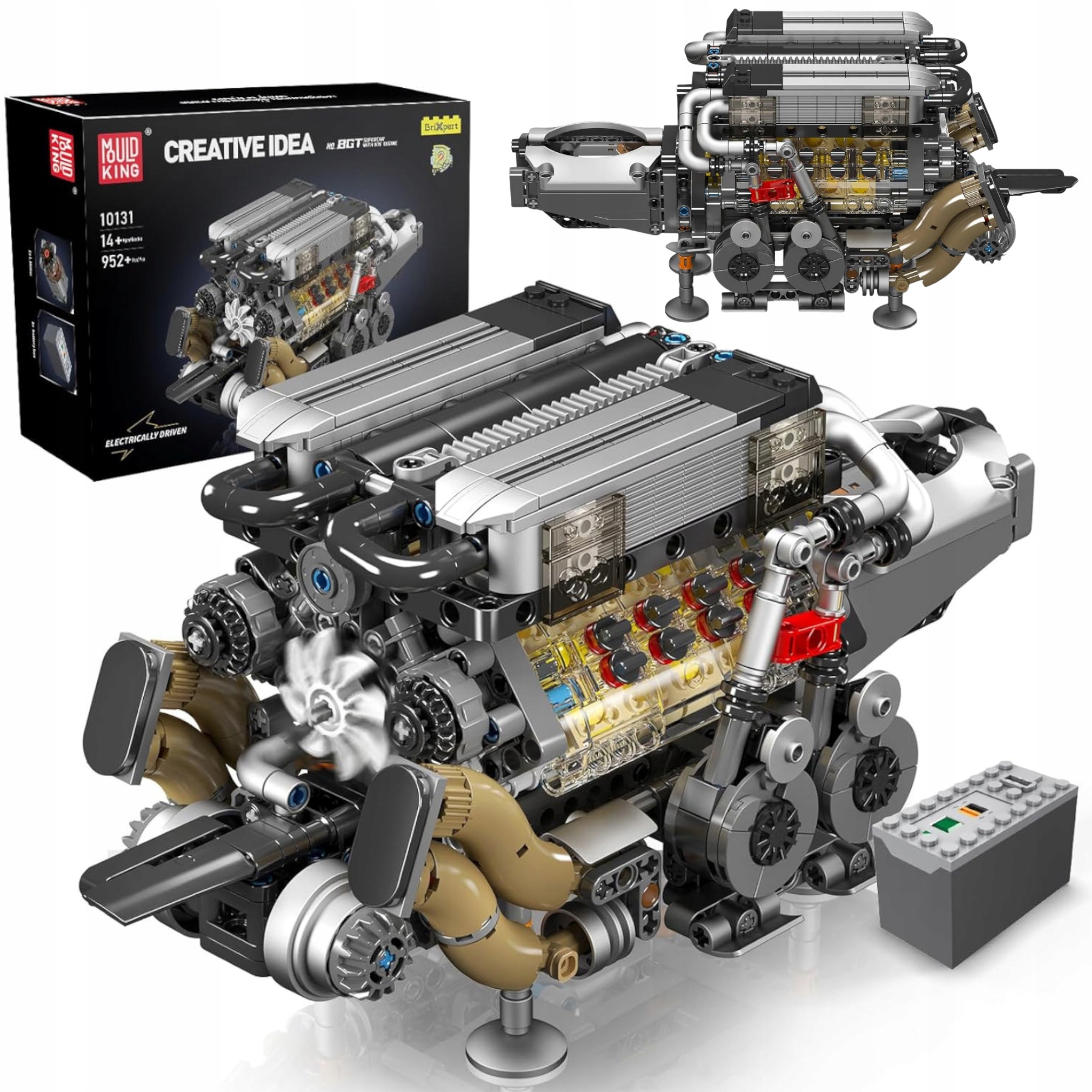 Klocki Mould King 10131 Silnik W16 Model WIDLASTY 16 CYLINDRÓW Technic ...