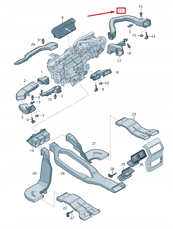 Audi Q5 FY Műszerfal Légcsatorna Jobb Oldali Kormányos (RHD) 80C819725 ...