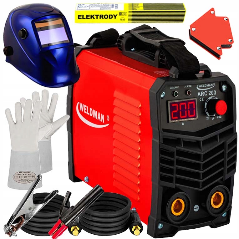 SPAWARKA INWERTOROWA MAŁA PRZEWODY 20-200A ARC 203 WELDMAN ...
