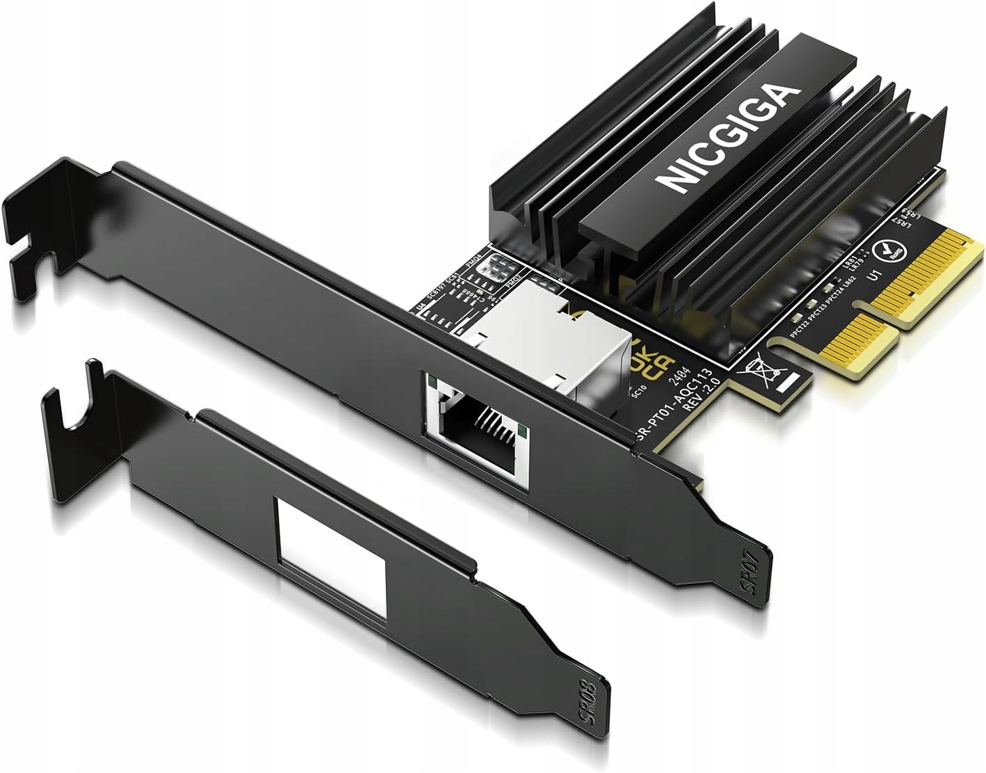 Karta Sieciowa 10G PCIe RJ45 NICGIGA Marvell AQC113 do PC NAS • Cena, Opinie - Allegro