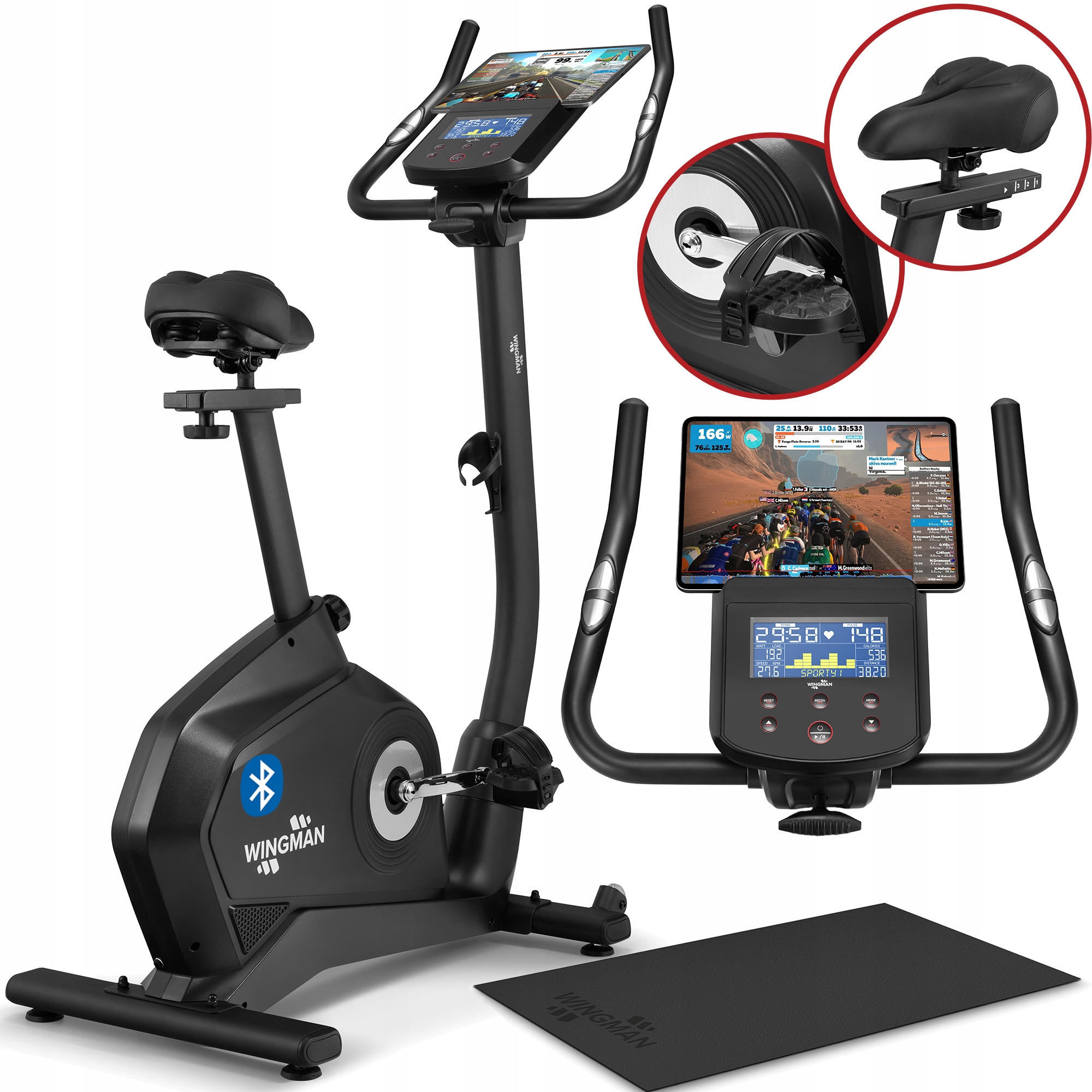 Rower treningowy magnetyczny pionowy Wingman STX9 Pro - 5906667576375 ...