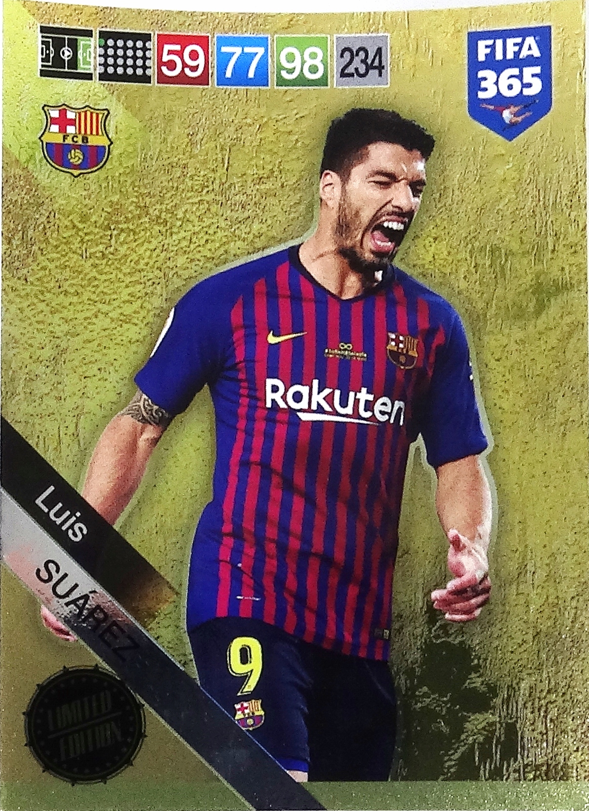 KARTY FIFA 365 ADRENALYN XL 2019 LUIS SUAREZ ZŁOTA LIMITOWANA KARTA ...