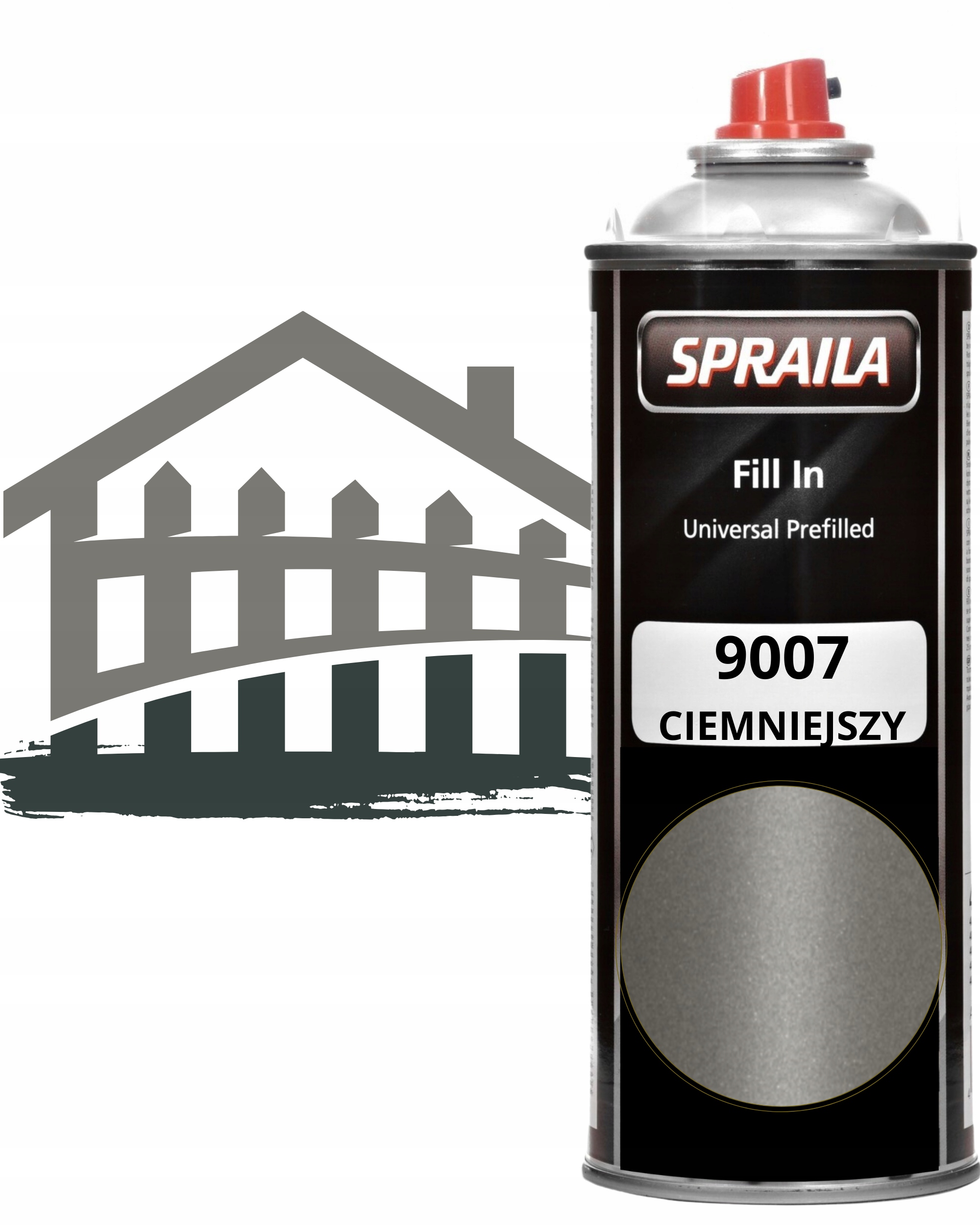 RAL 9007 CIEMNIEJSZY MAT DACHY RYNNY I PŁOTY SZARE ALUMINIUM SPRAY ...