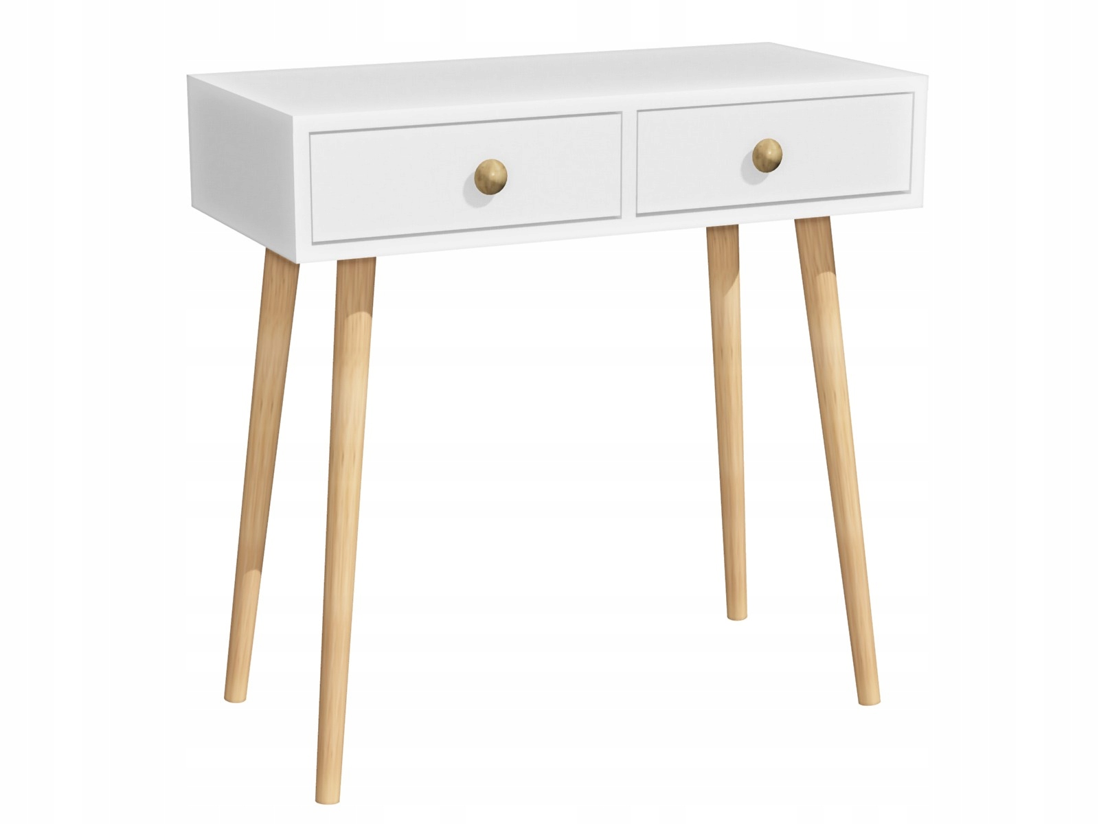 Biurko Toaletka NORDIC, skandynawski styl 80x40 cm, Biała drewniane ...