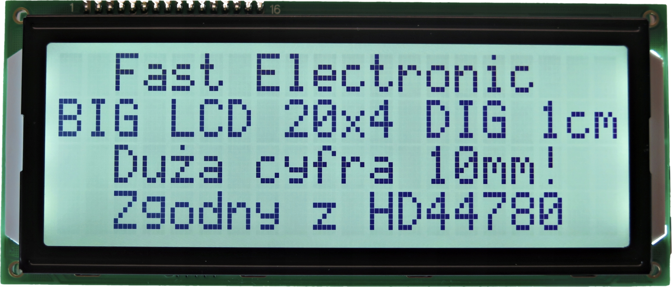 Wyświetlacz LCD 4x20 20x4 BIG HD44780 DUŻE ZNAKI - Sklep, Opinie, Cena ...