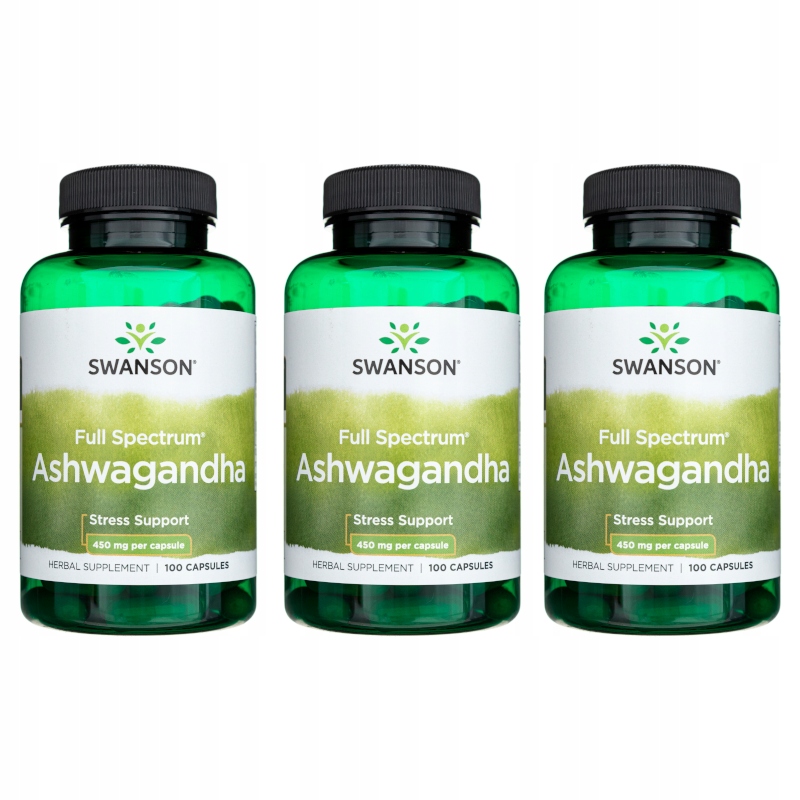 SWANSON ASHWAGANDHA 100 KAPS ASZWAGANDA - Relaks, Zdrowy Sen, Redukcja ...