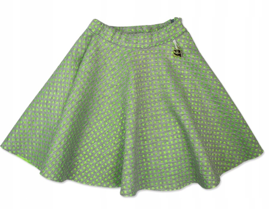 116 Rozšírená sukňa do kruhu, sivá sukňa s limetkovou farbou BS220 ...