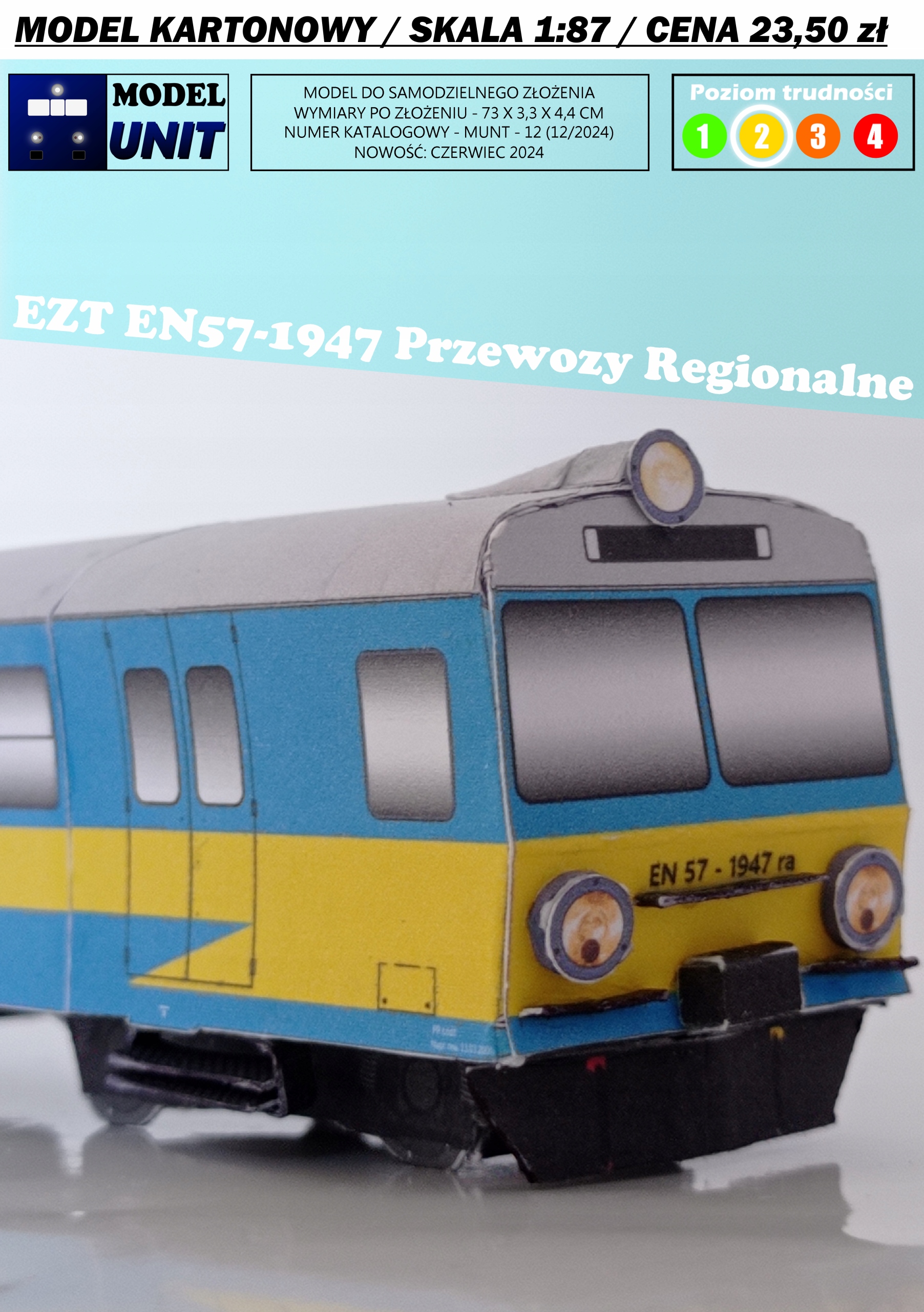 PKP EZT EN57-1947 PRZEWOZY REGIONALNE MODEL KARTONOWY SKALA 1:87 ModelUNIT • Cena, Opinie ...