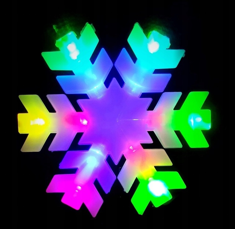 PŁATEK ŚNIEGU ŚNIEŻYNKA LED KOLOROWA MIGAJĄCA DWUSTRONNA GWIAZDA • Cena, Opinie • Oświetlenie ...