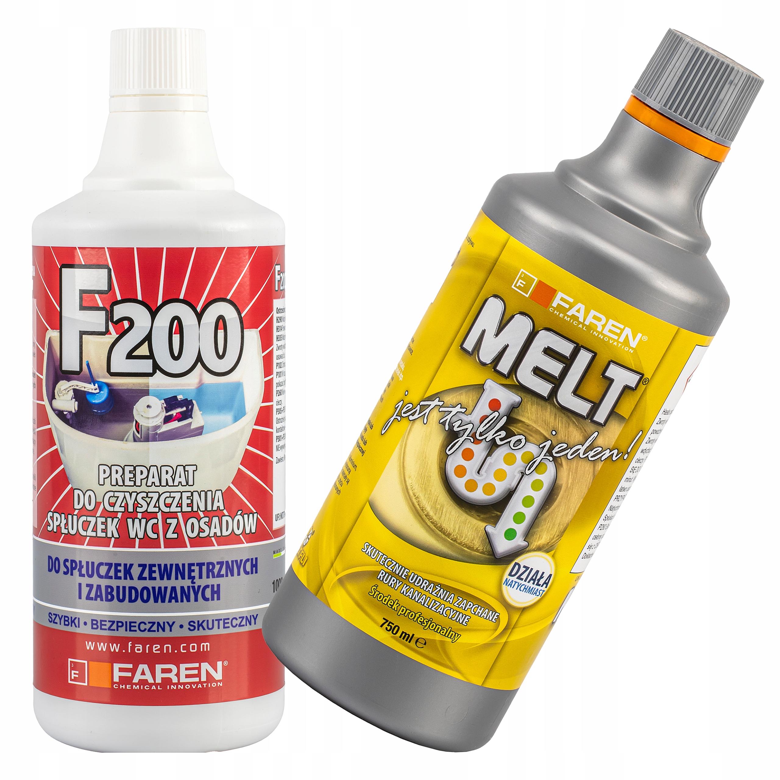 MELT ŚRODEK DO UDRAŻNIANIA RUR SYFONÓW BARDZO MOCNY+F200 DO CZYSZCZENIA ...