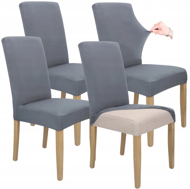 Poťah na stoličku Ubieramy-meble sivý - Allegro