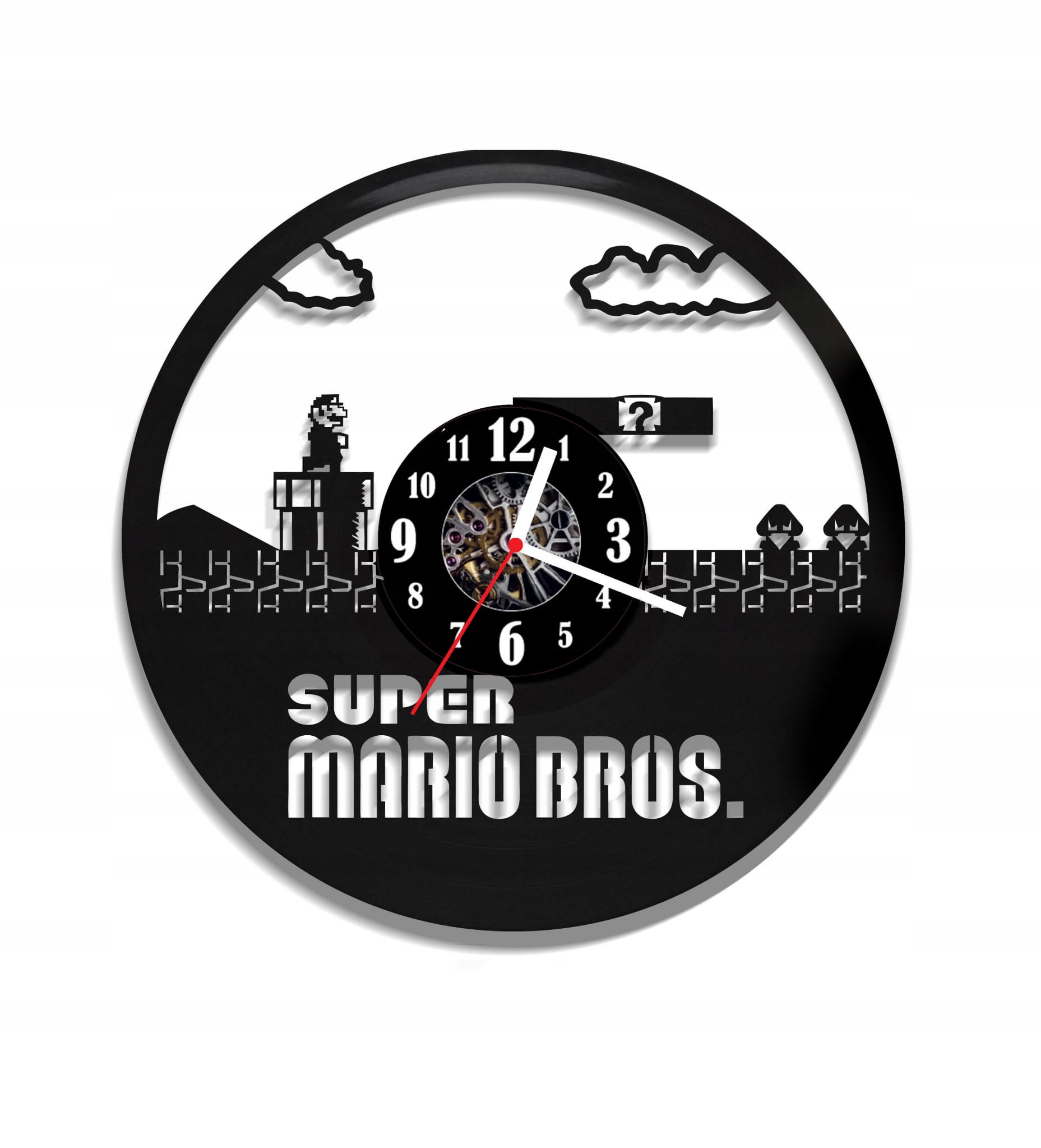 Zegar ścienny z płyty winylowej Super Mario Bros 87.2 • Cena, Opinie ...