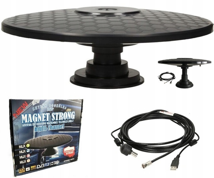 ANTENA MAGNET STRONG SAMOCHODOWA DVB-T DVBT-2 TIR KAMPER PRZYCZEPY AUTA USB - Sklep, Opinie ...