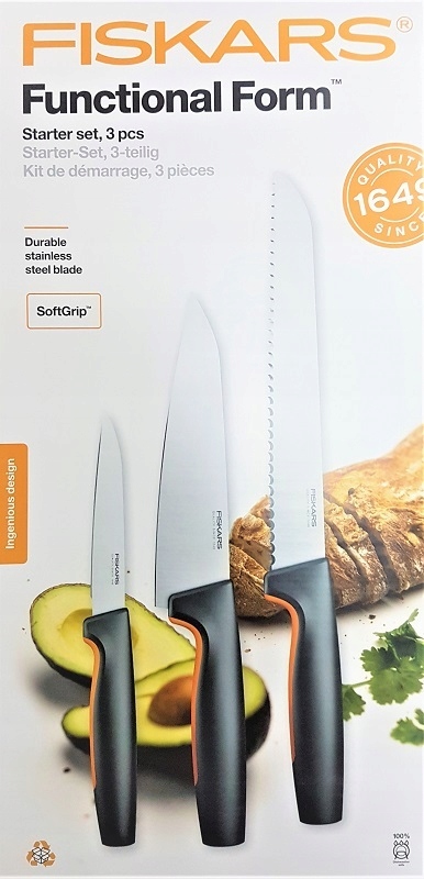 FISKARS FF KOMPLET 3 NOŻY STALOWYCH STARTER SET (1057559) • Cena, Opinie • Komplety noży ...
