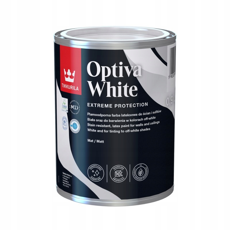 Farba Tikkurila Optiva White 0,9L - kolory • Cena, Opinie • Farby ...