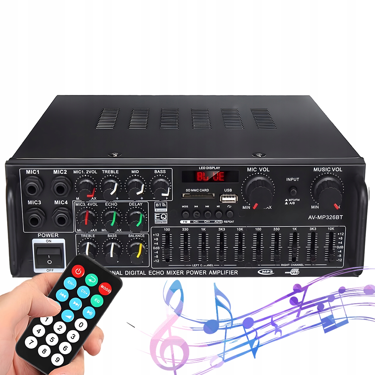 cyfrowy wzmacniacz mocy dźwięku stereo amplituner bluetooth 5.0, FM HiFi - Sklep, Opinie, Cena w ...