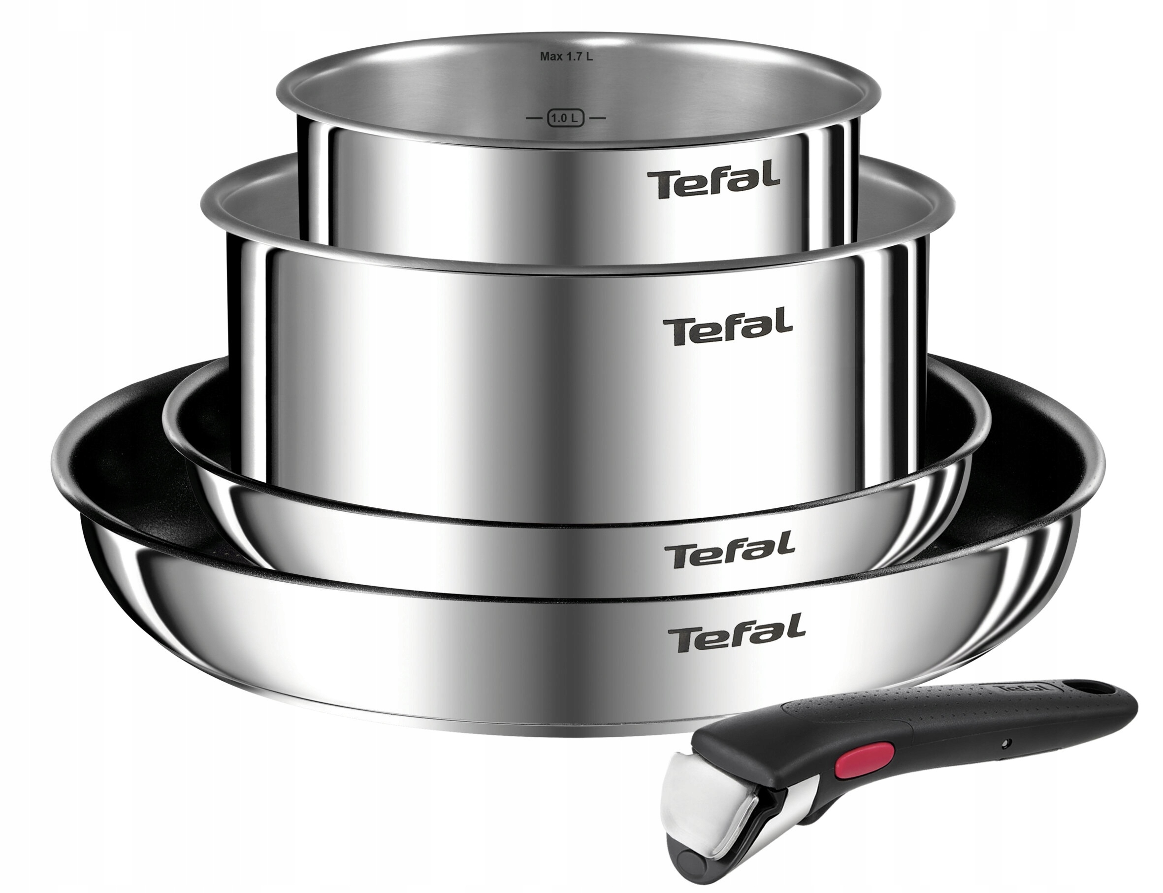 TEFAL INGENIO EMOTION Zestaw garnków i patelni 5 elementów, odpinany uchwyt (3168430338548 ...