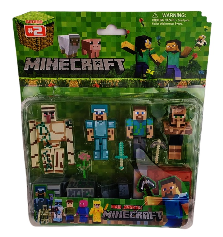 DUŻY zestaw figurki MINECRAFT GOLEM Wieśniak 11400193396 - Allegro.pl