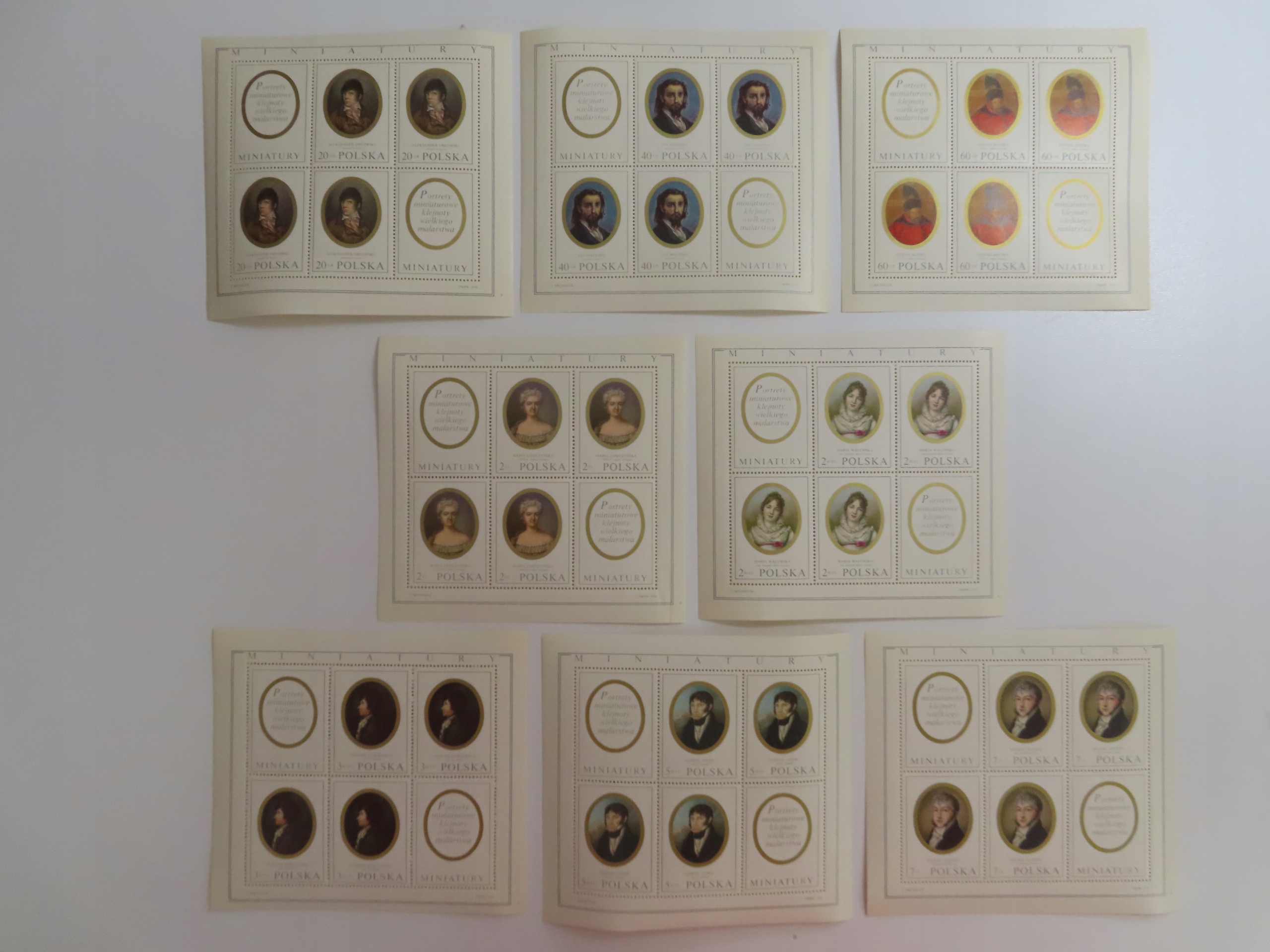 Bloki Malarstwo Bl. 67-74 1970r. F6396 • Cena, Opinie • 1961 - 1970 ...