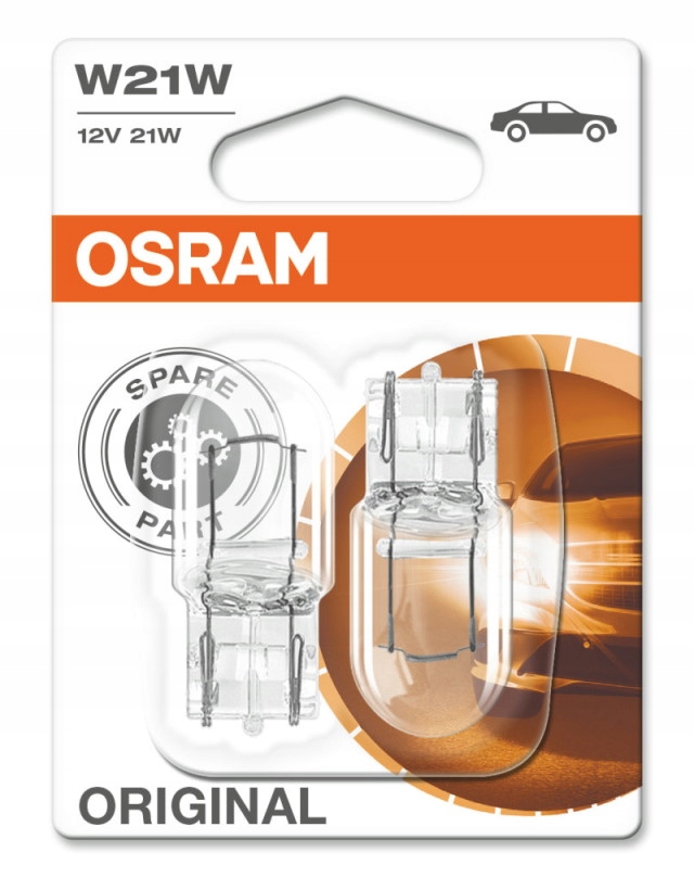 ŻARÓWKI OSRAM W21W ORIGINAL 12V 21W 2SZT 7505-02B 7505-02B za 21,99 zł z WYSYŁKA 24H - Allegro ...