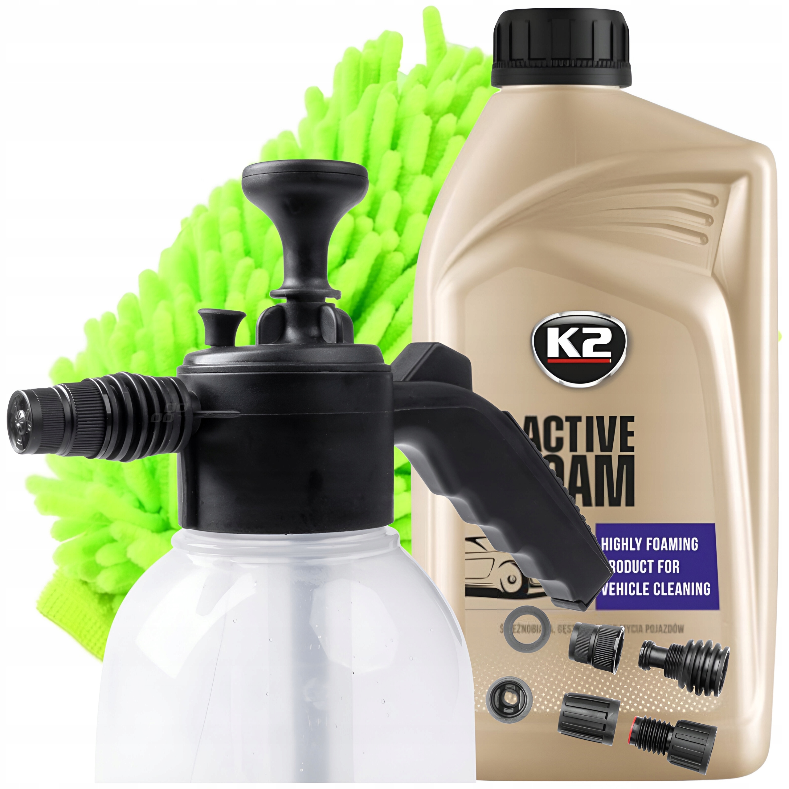 K2 AKTYWNA PIANA PIANOWNICA RĘCZNA OPRYSKIWACZ CIŚNIENIOWY 2L + RĘKAWICA 5903293031476 za 49 ...