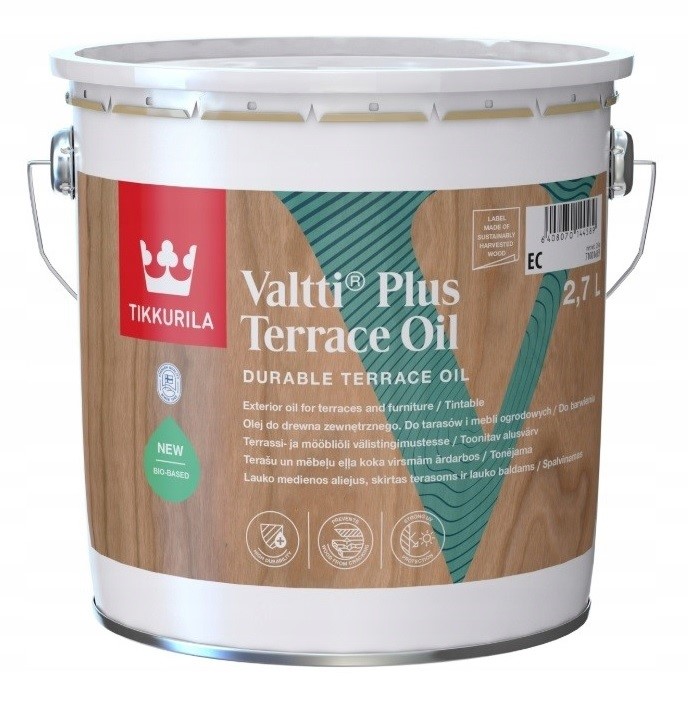 TIKKURILA VALTTI PLUS WOOD OIL OLEJ DO DREWNA 2,7L • 157.29PLN • Oleje ...