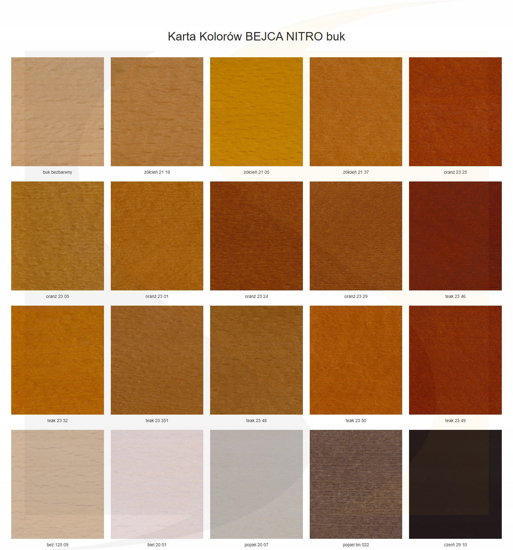 Wzornik SOPUR bejca nitro na buku • 144,99 zł • Bejce, Lakierobejce ...