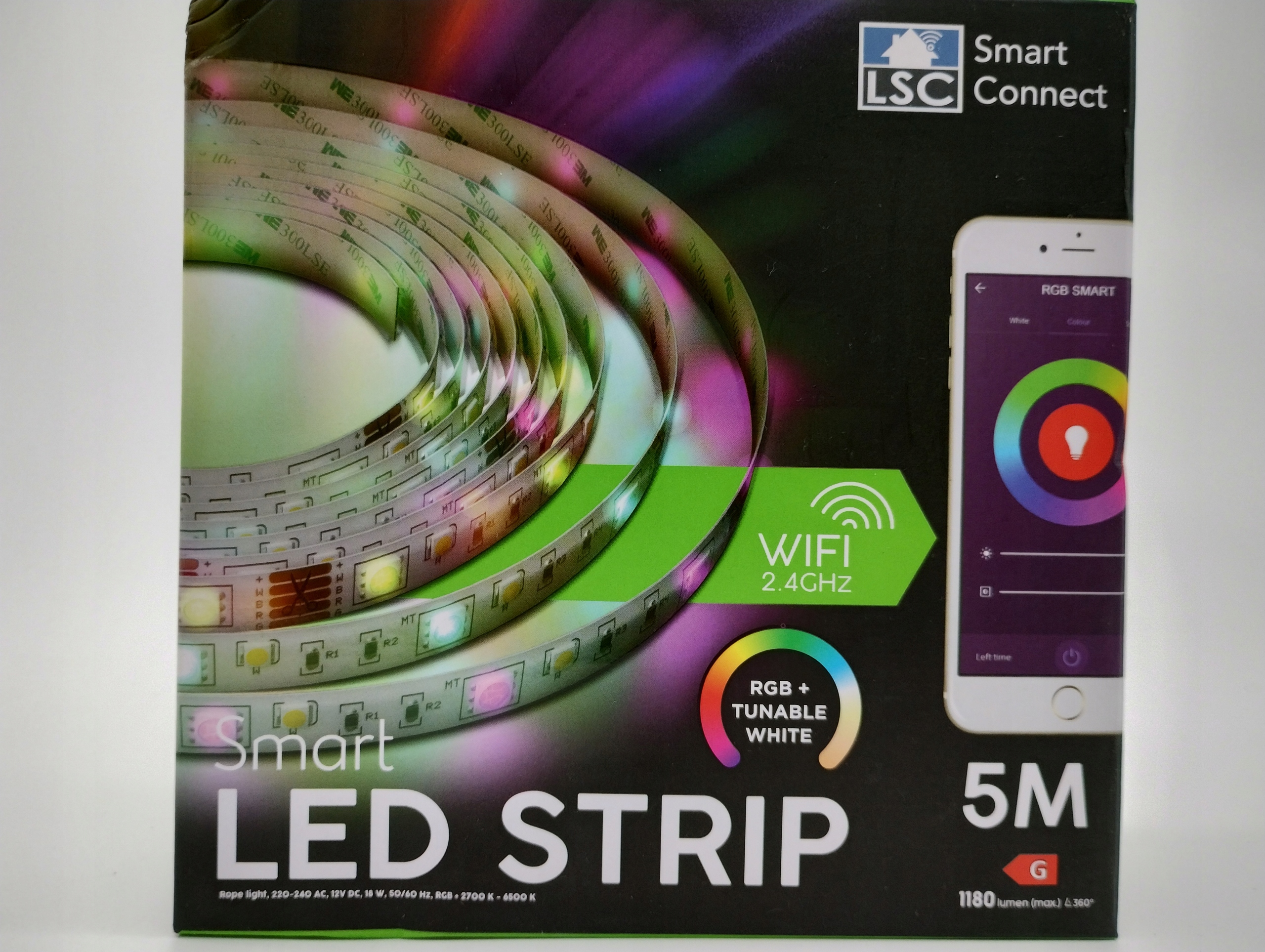 Taśma LED RGB LSC Smart Connect 5m wifi 1180 lumen (3000342) • Cena ... Taśma LED RGB LSC Smart Connect 5m wifi 1180 lumen (3000342) • Cena ...