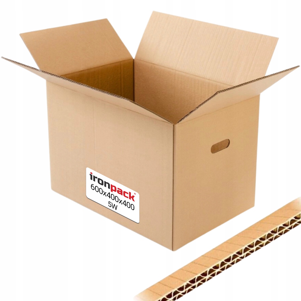 KARTON do przeprowadzki z Uchwytem 600x400x400 5W MOCNY • Cena, Opinie ...