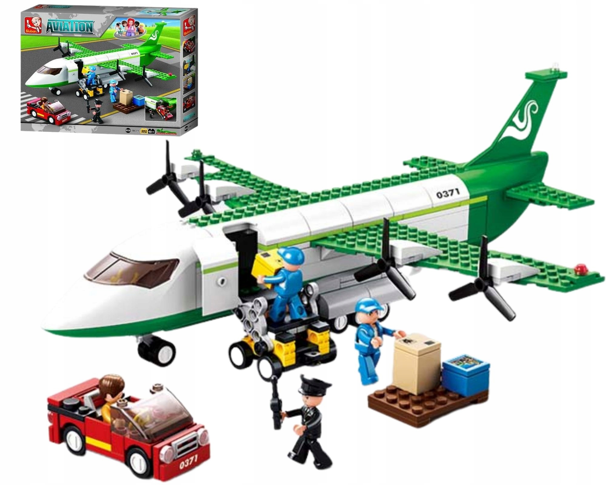 KLOCKI SLUBAN CITY SAMOLOT TRANSPORTOWY LOTNISKO 12562951322 - Allegro.pl