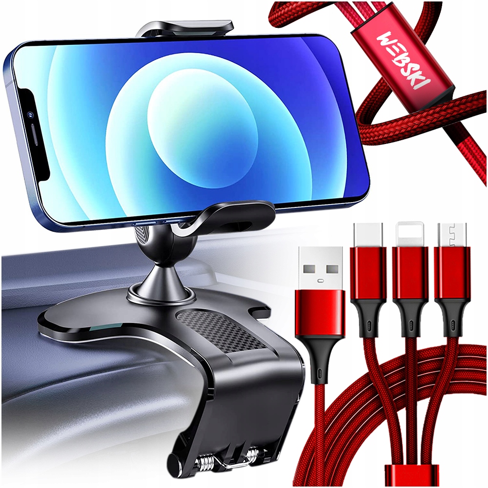 Kabel Webski USB - USB typ C / microUSB / Lightning 1,2 m czerwony - Sklep, Opinie, Cena w Allegro