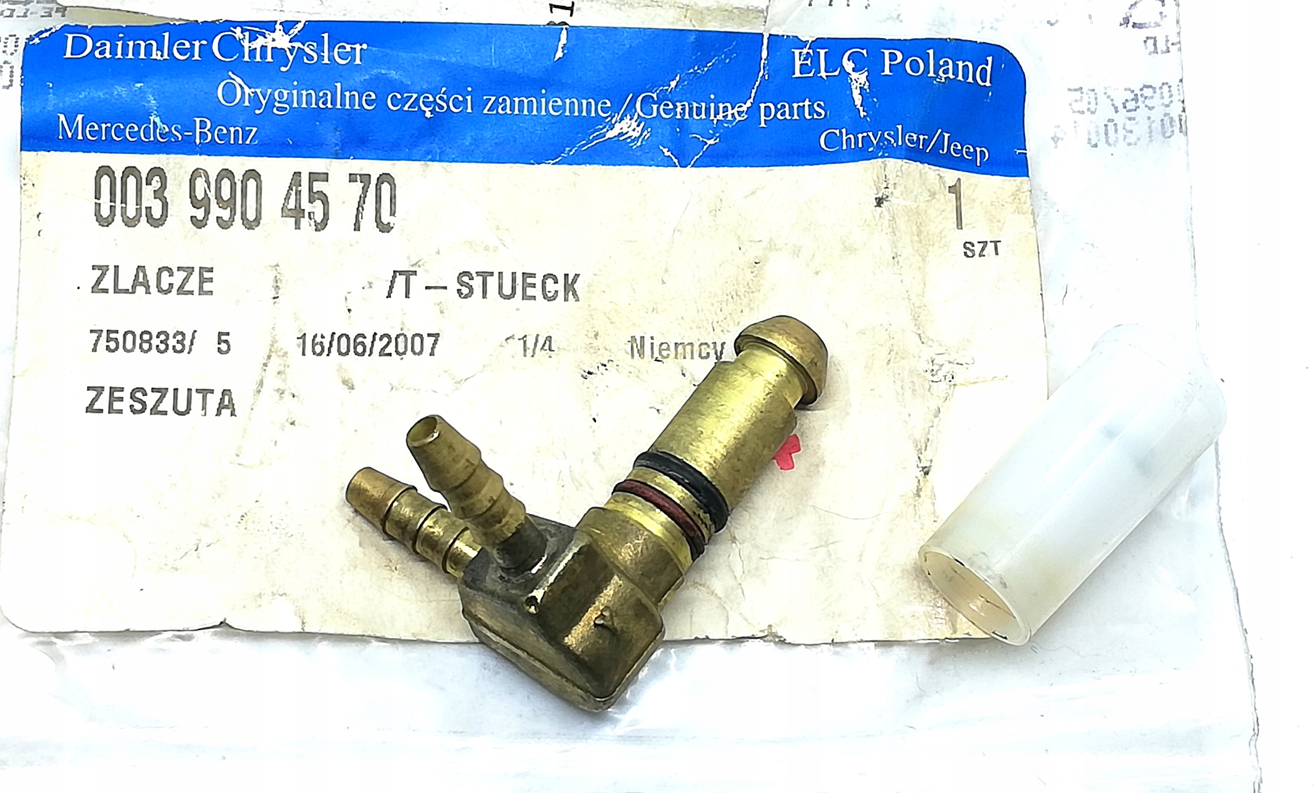 TRÓJNIk ŁĄCZNIK SPRĘŻONEGO POWIETRZA MB 0039904570 0039904570 za 20 zł ...