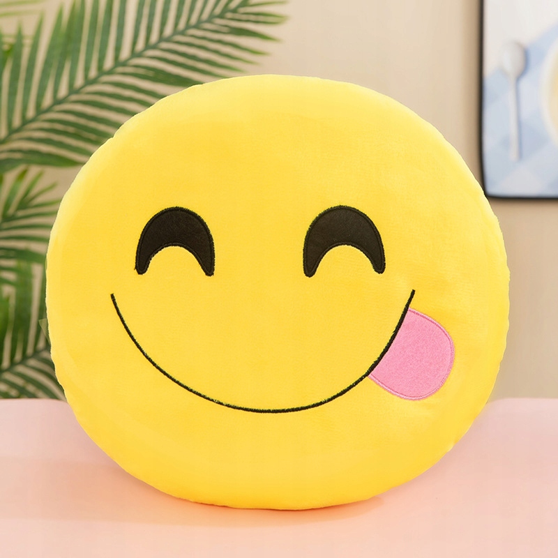 Poduszka Dekoracyjna Emotki Emoji - tongue (5903039708471) • Cena ...