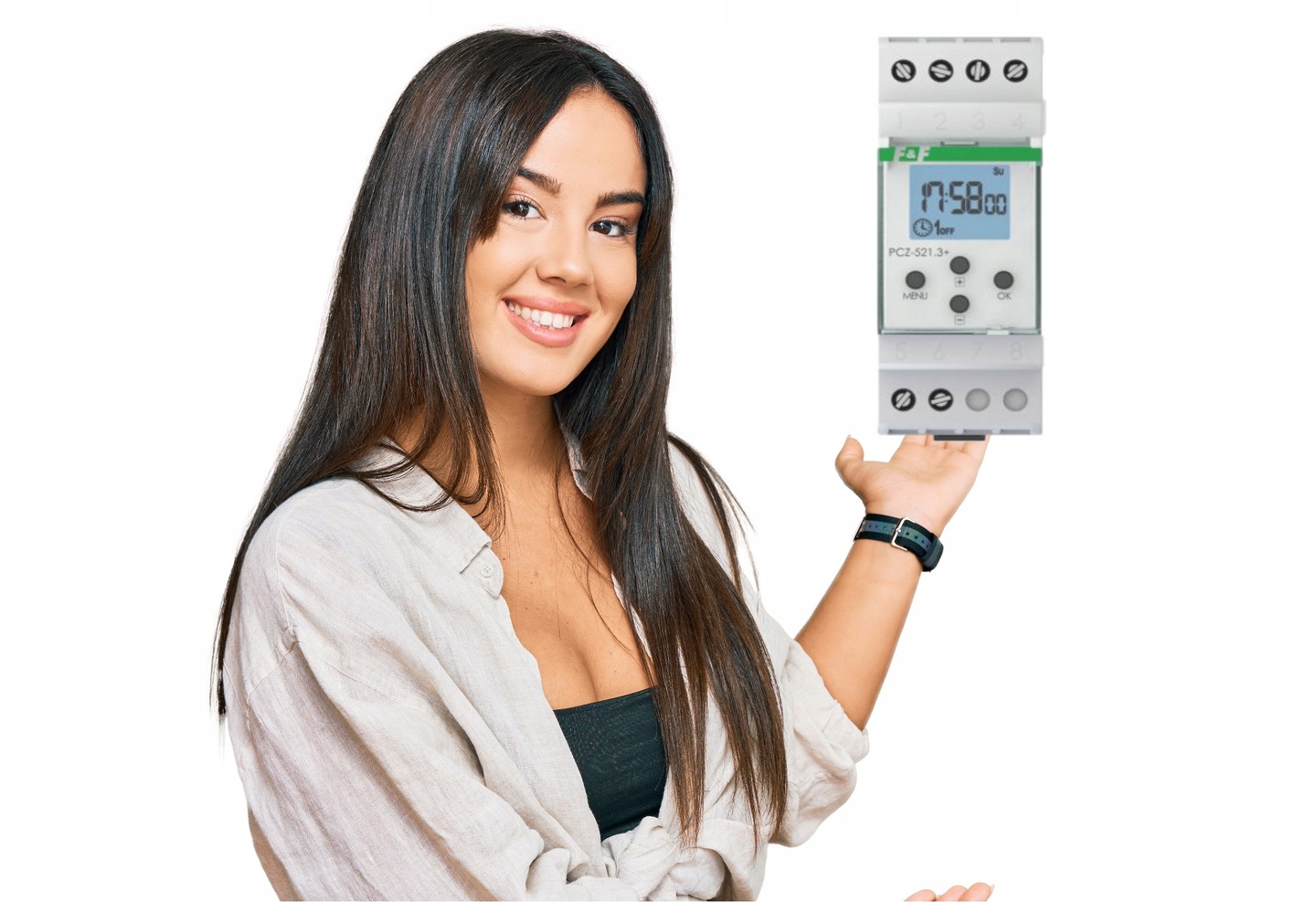 Zegar sterujący 24-264V AC/DC 1-kanałowy 16A F&F PCZ-521.3 PLUS (5902431673134) • Cena, Opinie ...