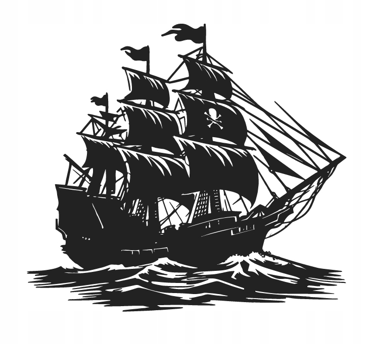 DEKORACJA ścienna Obraz wzór STATEK PIRACKI • Cena, Opinie - Allegro