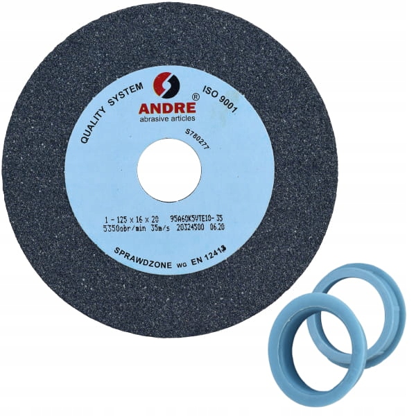 ŚCIERNICA PŁASKA CERAMICZNA KAMIEŃ SZLIFIERSKI ANDRE 125 x 16 x 20 / 16 ...