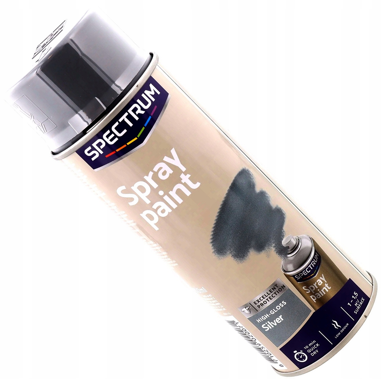 Farba w sprayu Spectrum srebrna 400 ml - porównaj ceny - Allegro.pl