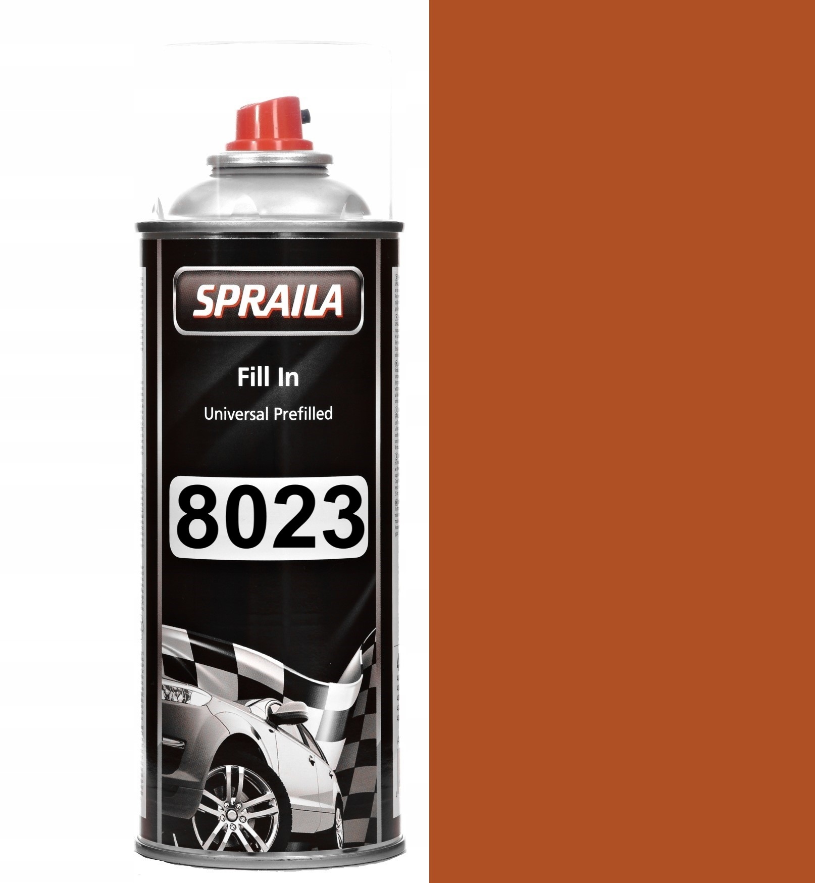 LAKIER AKRYLOWY AKRYL FARBA EMALIA RAL 8023 PÓŁMAT 16-40% SPRAY 400ML ...