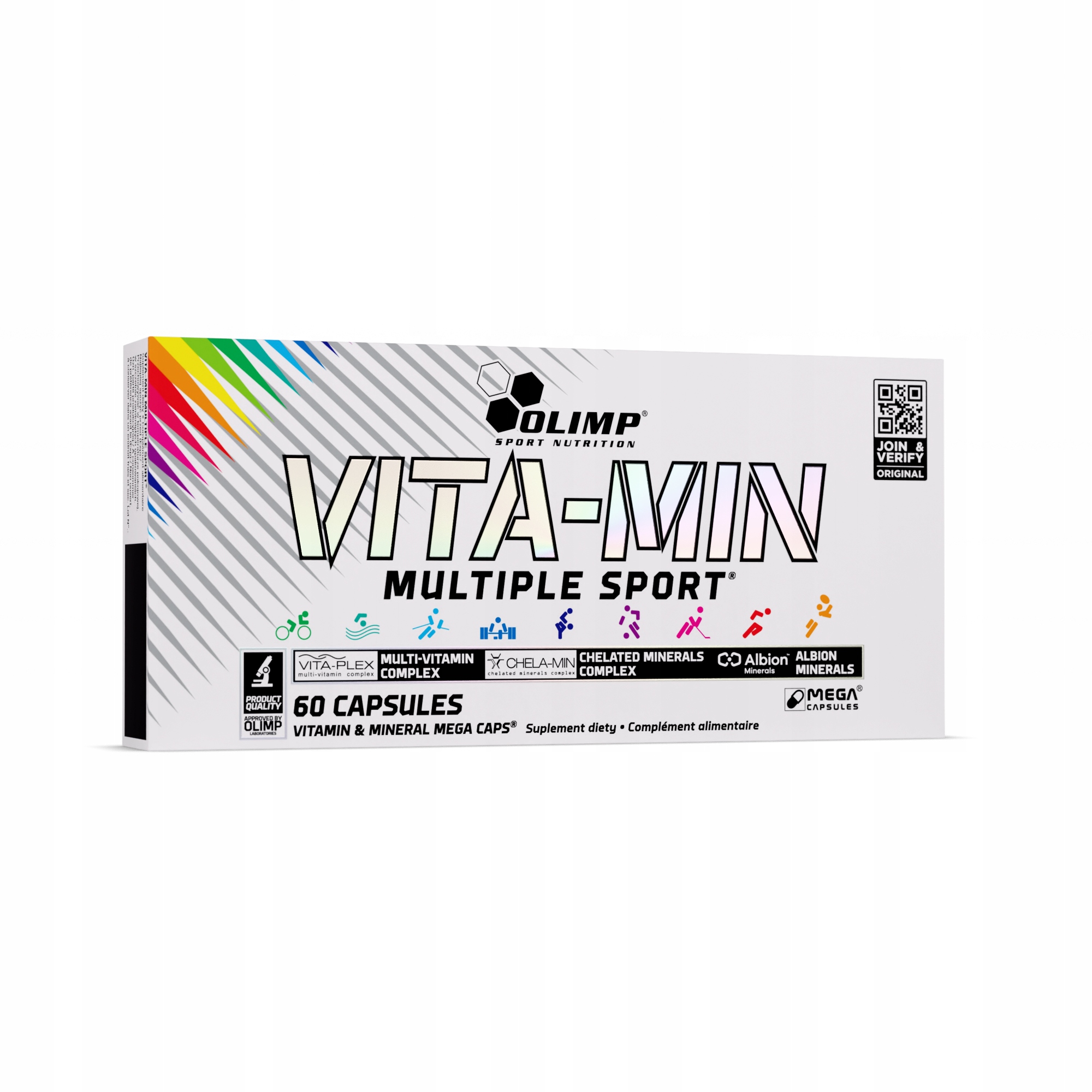OLIMP VITA-MIN 60kaps MULTIPLE SPORT WITAMINY MAGNEZ MINERAŁY D3 POTAS ...